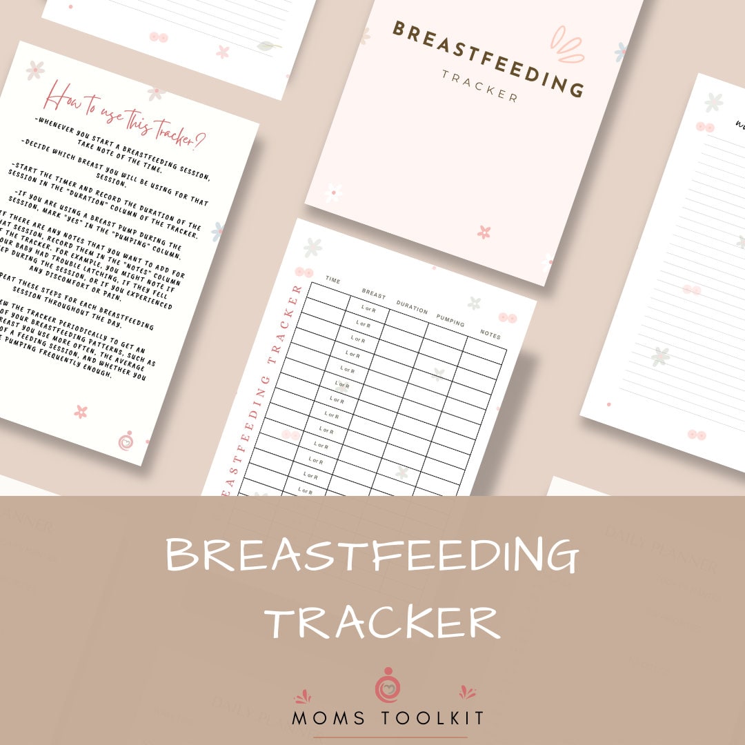 Breastfeeding Tracker Printable - New Mom Gift - Nursing Progress -baby ...