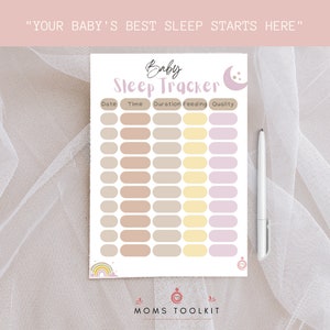 Baby Sleep Tracker, Printable Baby Sleep Log, Digital Baby Sleep ...