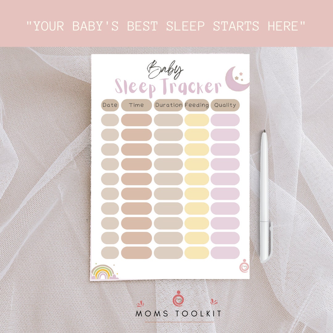 Baby Sleep Tracker, Printable Baby Sleep Log, Digital Baby Sleep ...