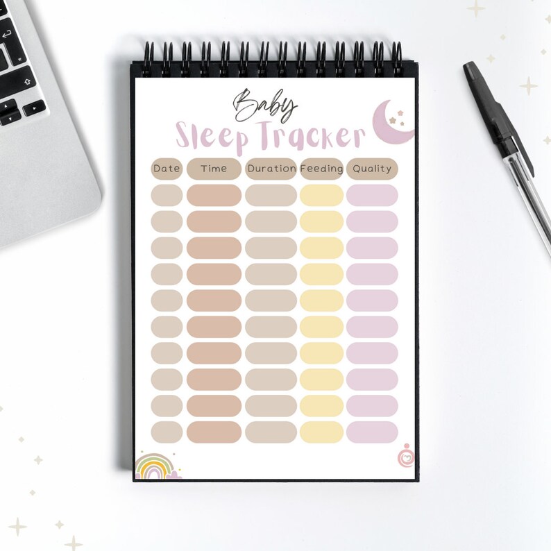 Baby Sleep Tracker, Printable Baby Sleep Log, Digital Baby Sleep ...