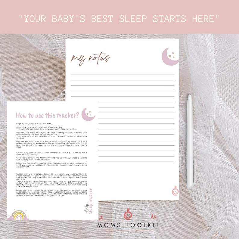 Baby Sleep Tracker, Printable Baby Sleep Log, Digital Baby Sleep ...