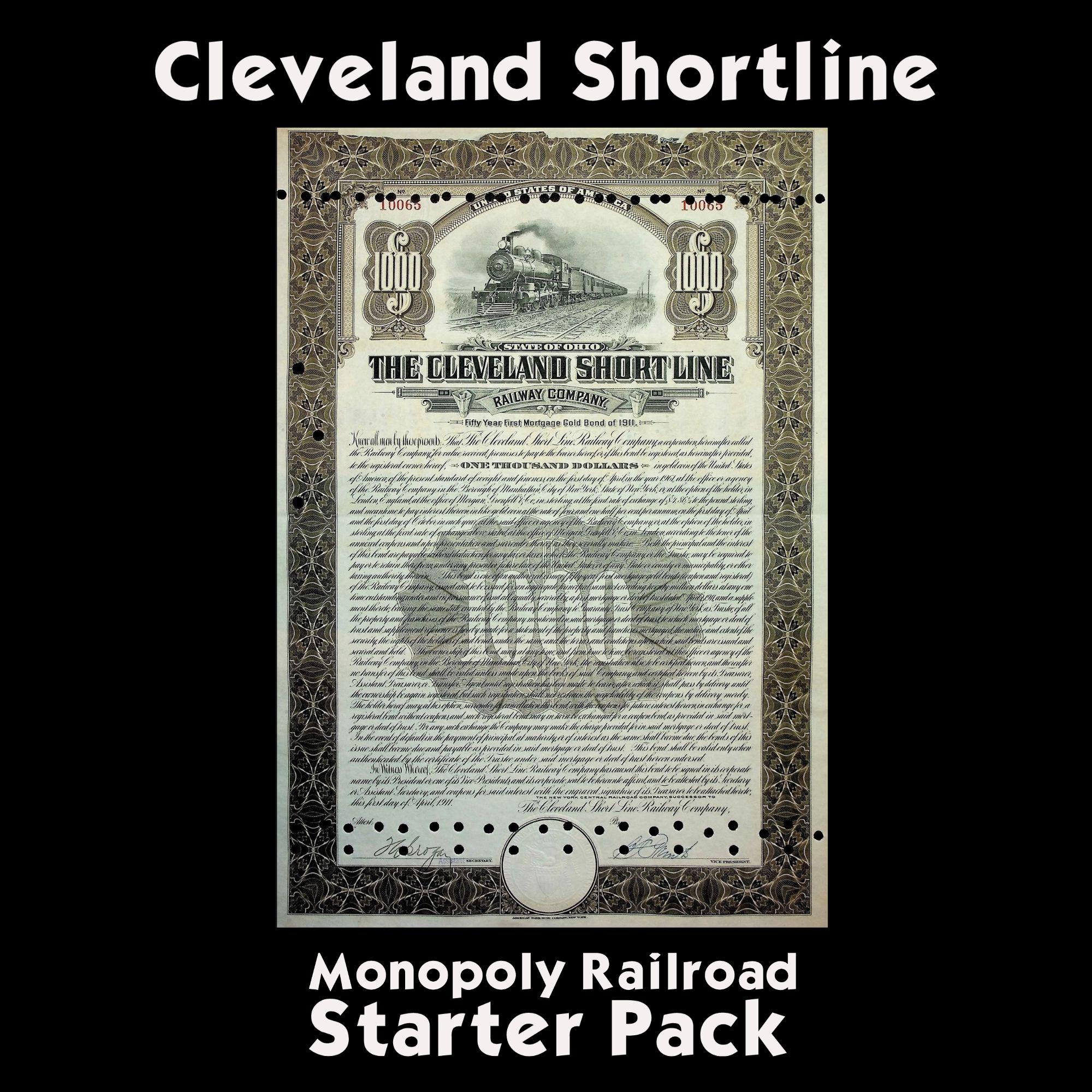 Monopoly Railroad Stock Certificate Bundle Gift 4x Authentic Original ...