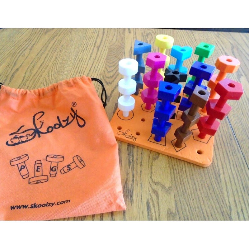 Peg Board Stacking Toy - Etsy