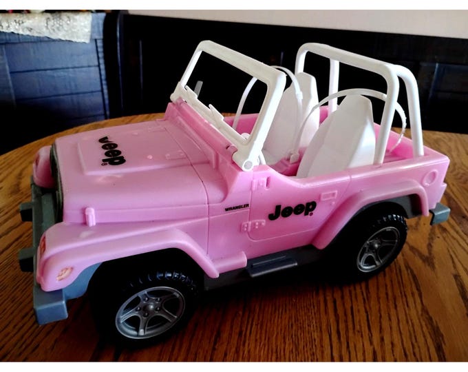 Barbie & Ken 2003 Convertible Jeep Wrangler Car Pink Seat Belts and ...