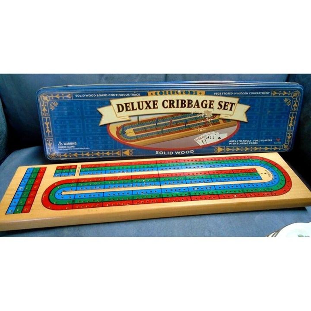 Cardinal Collectors Classic Deluxe Cribbage Solid Wood Board Colored ...