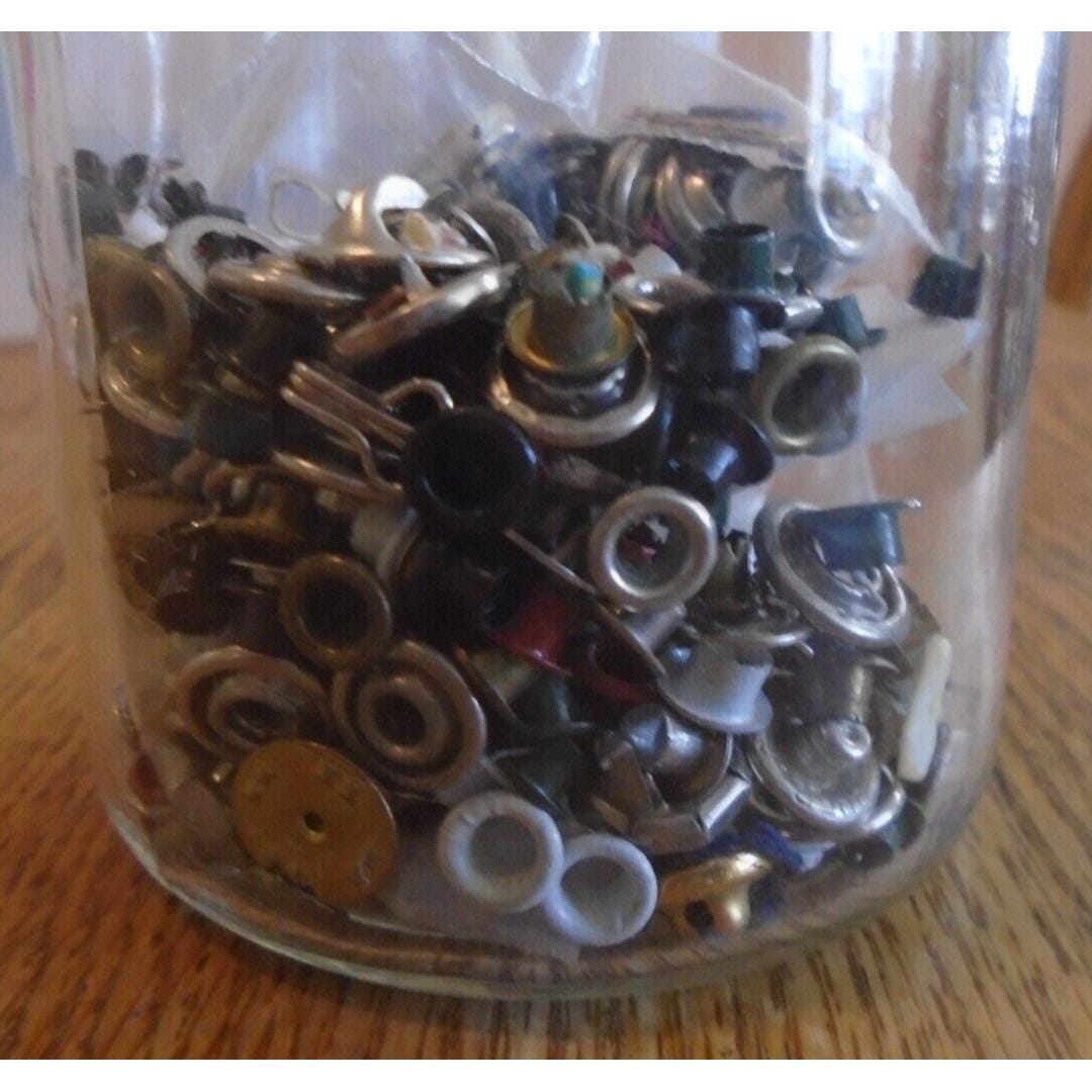 Large Assortment Vintage Sewing Notions Snaps & Rivet Lacing Eyes Half ...