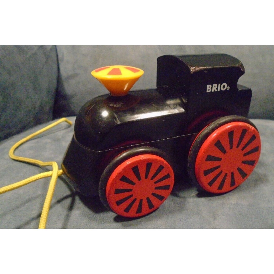 BRIO 5 Wooden Black Pull Along Train Engine Toy Model for Toddlers - Etsy