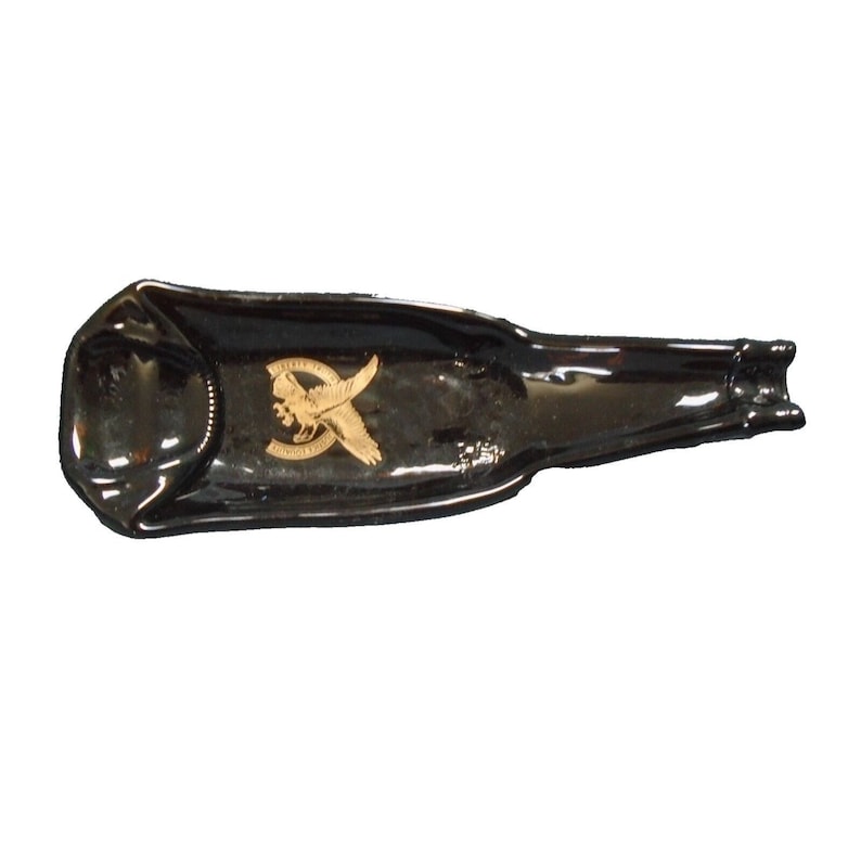 Melted Glass Beer Bottle Bar Cigar Ashtray FOE Liberty-truth-justice ...