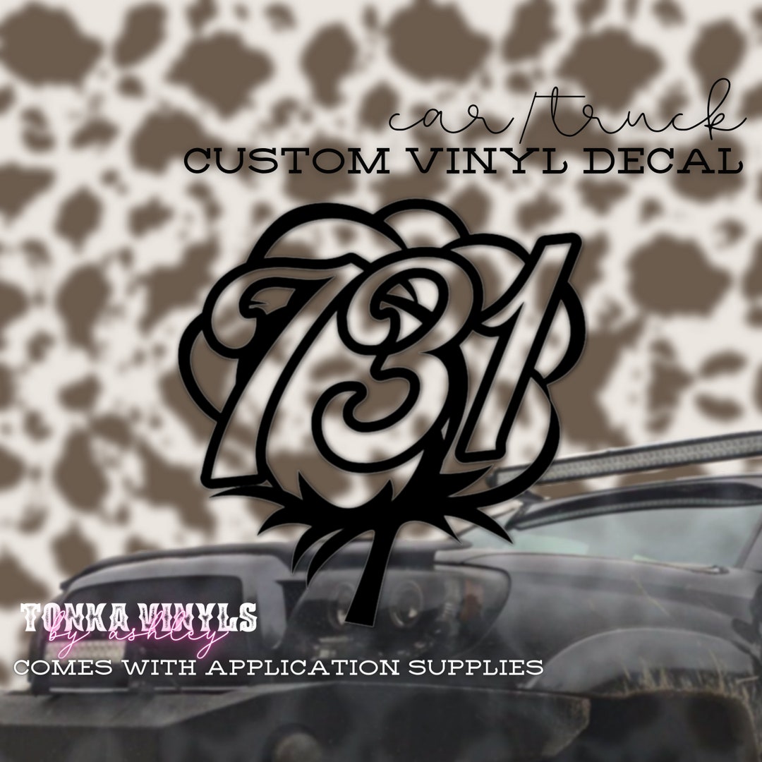 Custom Area Code Decal Southern Cotton Decal Custom Truck - Etsy