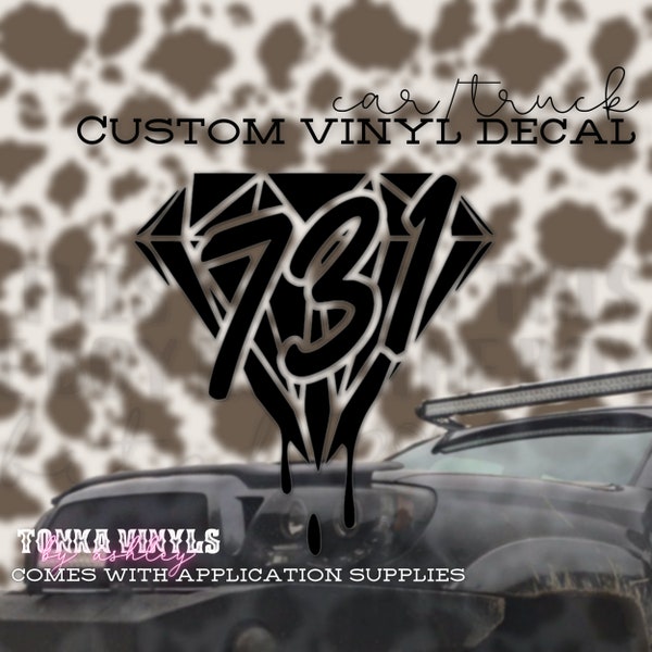 Diamond Area Code Sticker - Etsy