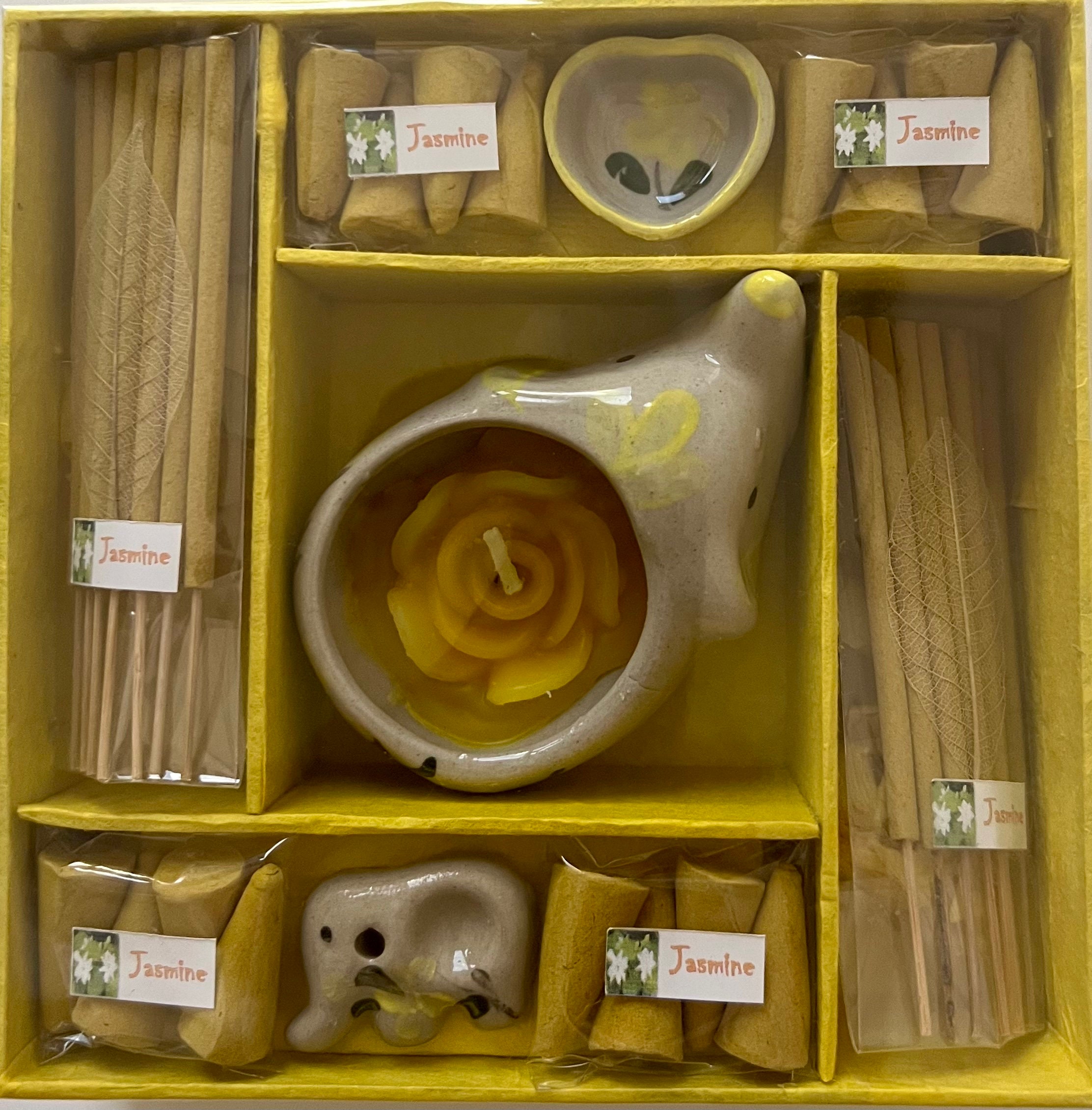 Thai Incense Set Box With Candle Flower, Sticks and Incense Holder - Etsy