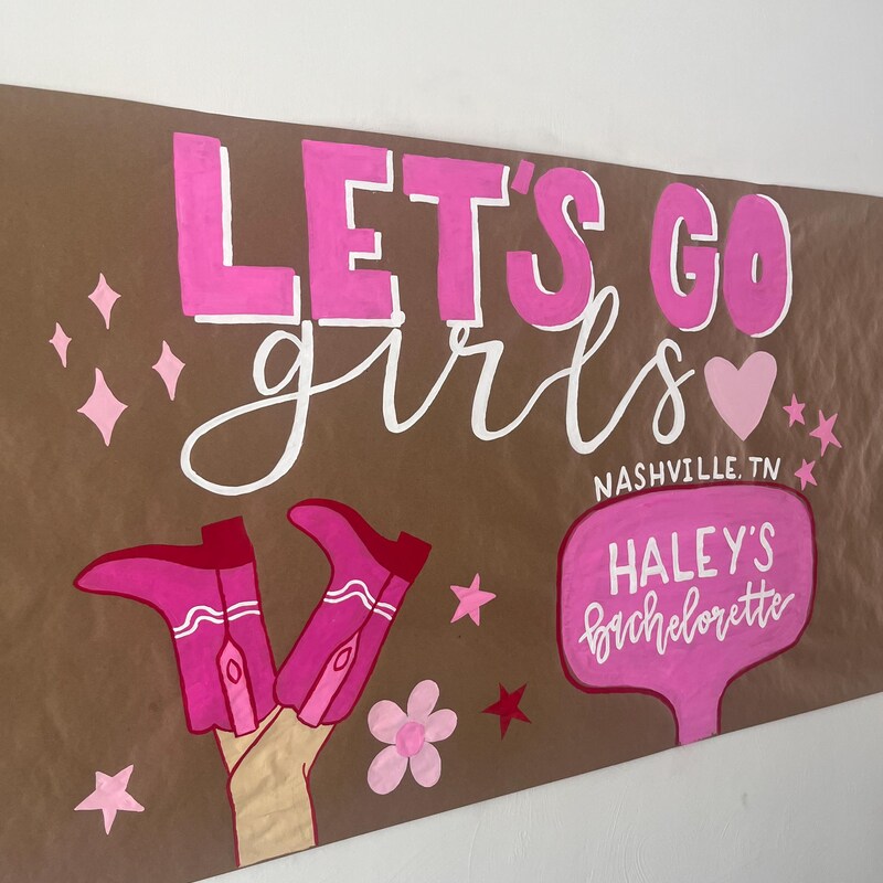 Painted Brown Paper Signs - Etsy