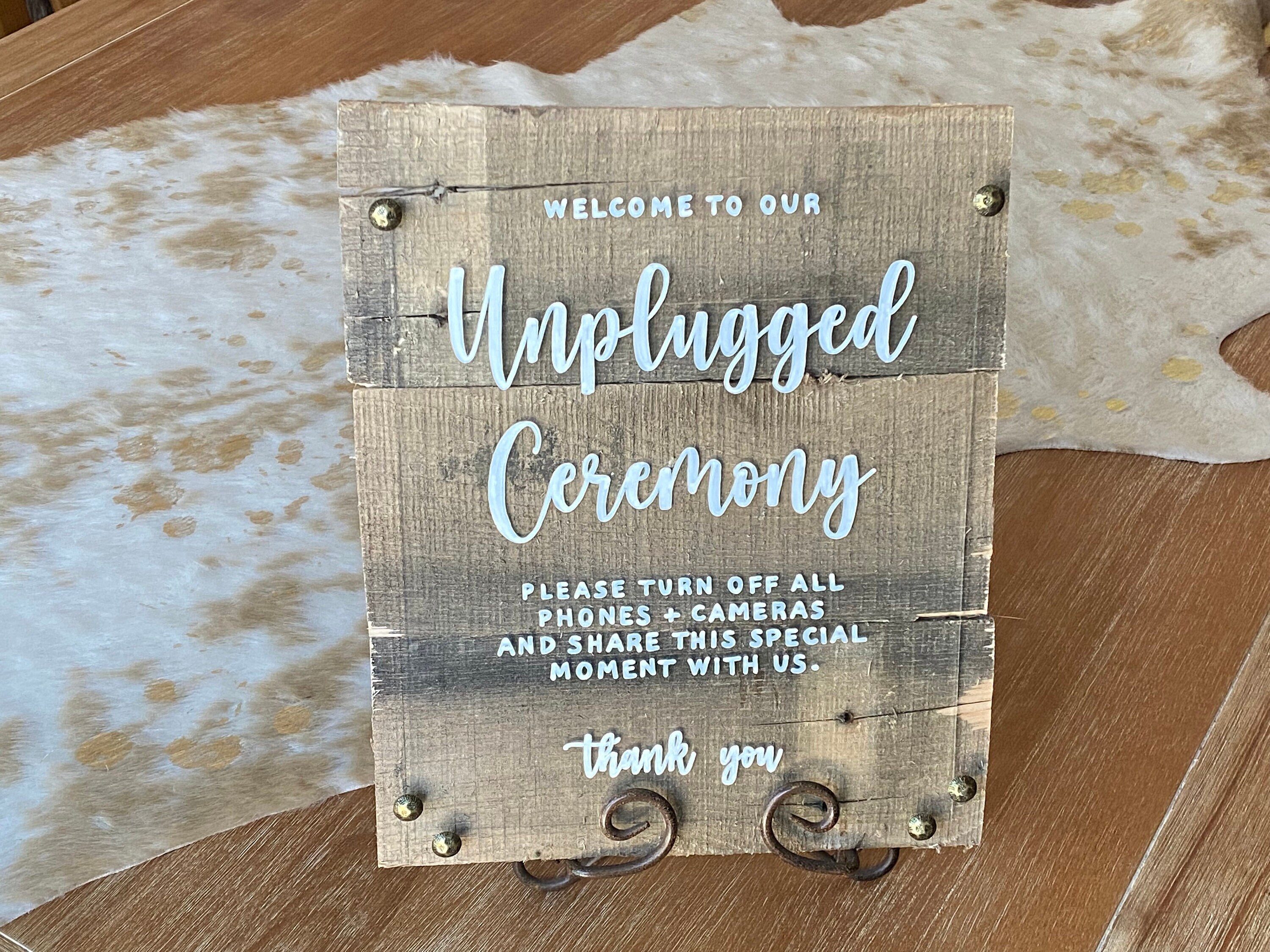Unplugged Wedding Sign Unplugged Ceremony Sign Wedding Sign - Etsy