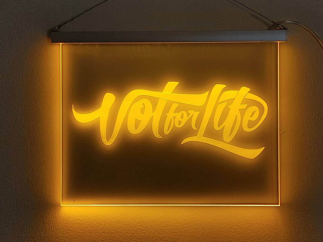 Led Edgelit Sign VOL for LIFE - Etsy