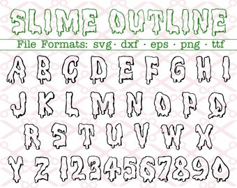 Slime Letters Svg - Etsy