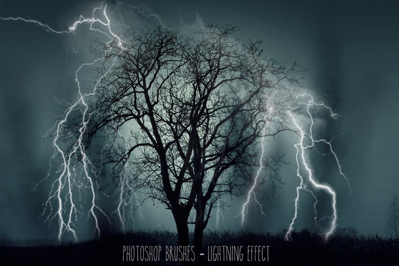 PHOTOSHOP BRUSHES Lightning Brushes Lightning Flash Brushes - Etsy