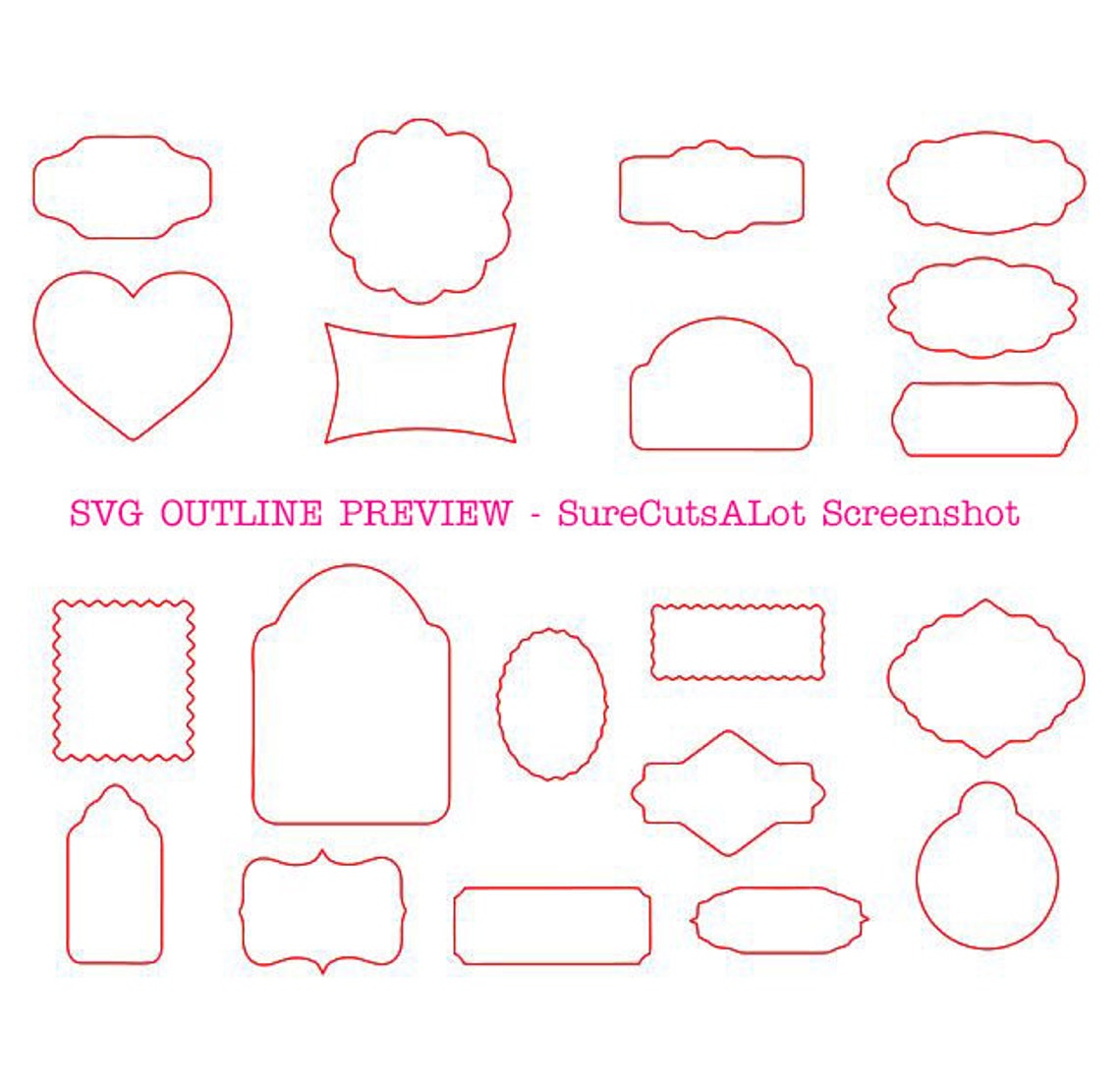 Gift Tag Shapes SVG Dxf Eps & Png. Gift Tags Svg Svg Labels - Etsy