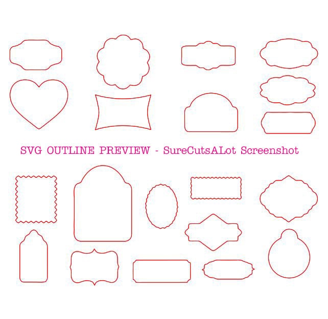 Gift Tag Shapes SVG Dxf Eps & Png. Gift Tags Svg Svg Labels - Etsy