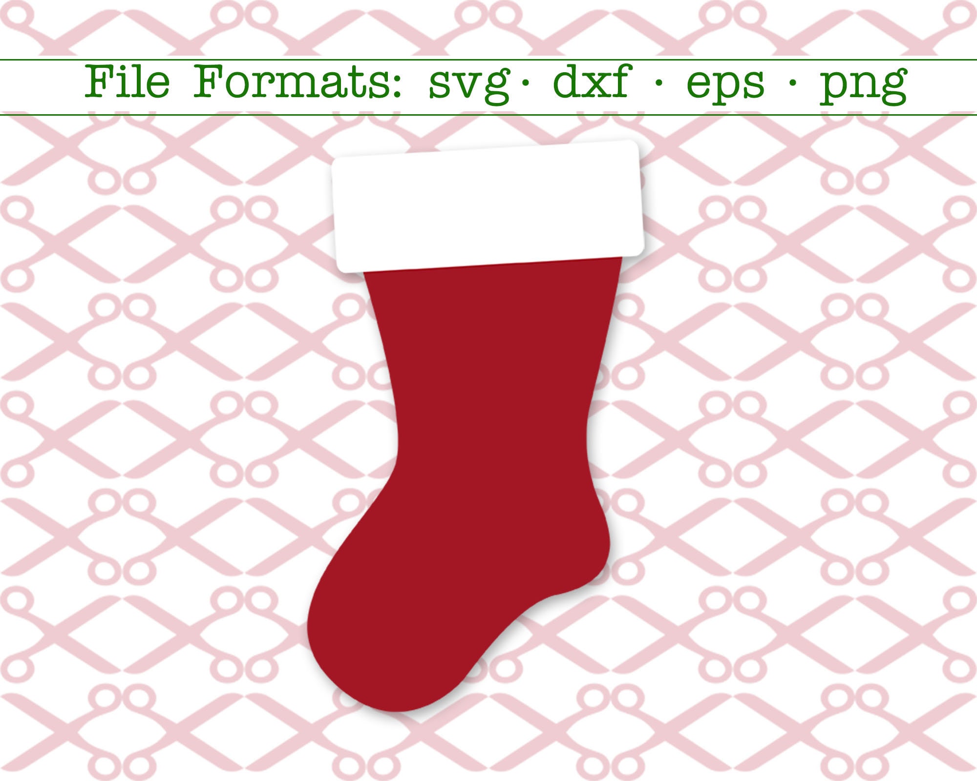Christmas Stocking SVG, Dxf, Eps, Png, Holiday Svg, Christmas Clipart ...