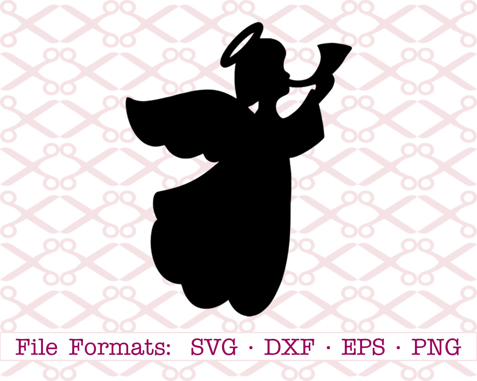 ANGEL SVG File, Christmas Angel Svg, Png, Eps, Dxf Files, Angel Clipart ...