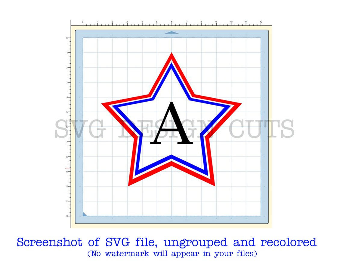 STAR Monogram Letters Star Font Svg Dxf Eps Pngall Capital - Etsy