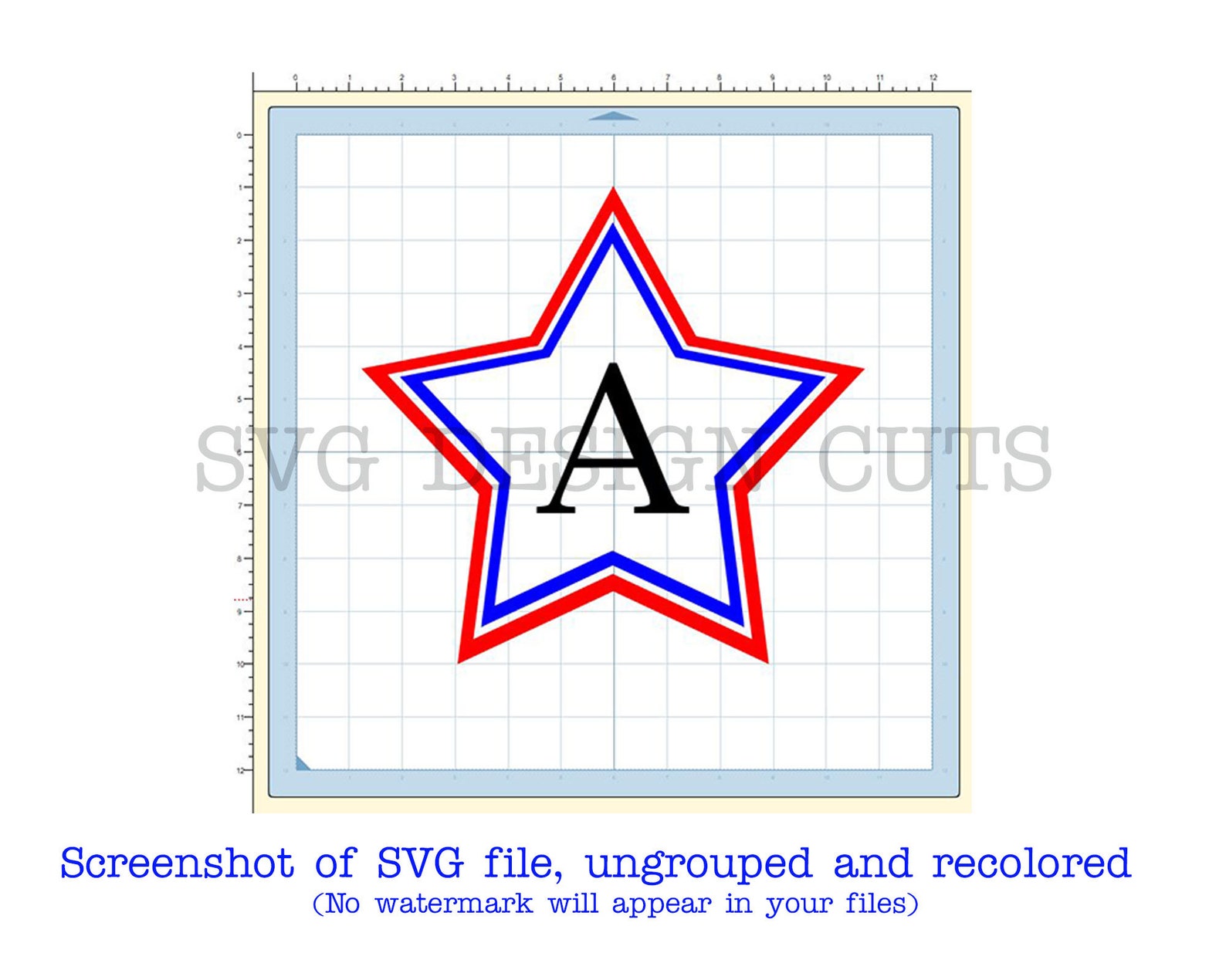 STAR Monogram Letters Star Font Svg Dxf Eps Pngall Capital - Etsy
