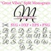 THICK Monogram Svg Letters & Numbers, Svg Dxf Eps, Png. Capital Letters ...