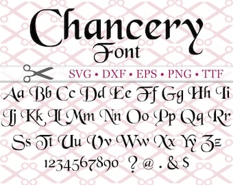 Champagne Script SVG, Fancy Script Monogram Font Svg, Dxf, Eps, Png Cursive Svg, Elegant Script ...