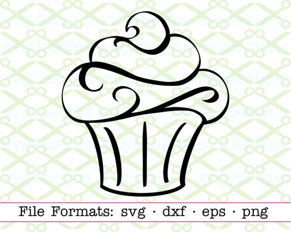 CUPCAKE SVG Dxf Eps & Png. Digital Cut Files for Cricut - Etsy