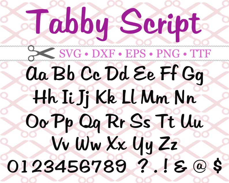 Tabby Script SVG Retro Script Monogram Font Svg Dxf Eps - Etsy
