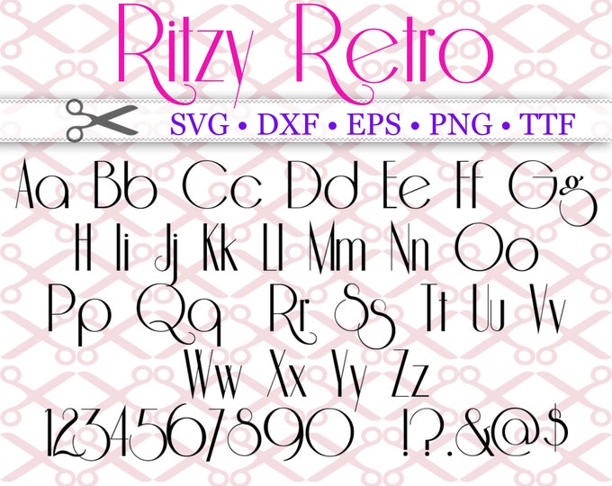 Champagne Script SVG, Fancy Script Monogram Font Svg, Dxf, Eps, Png ...