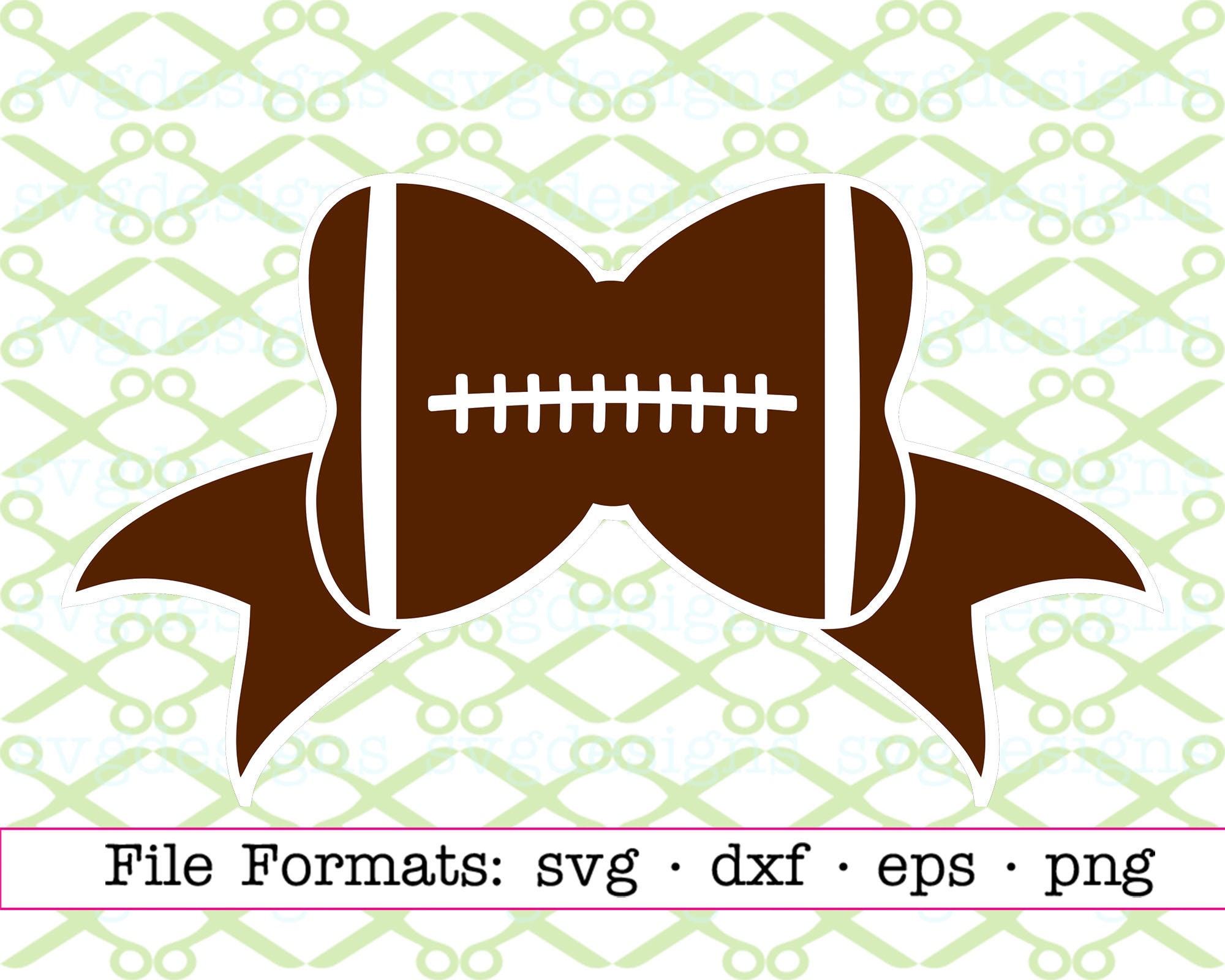 FOOTBALL BOW SVG, Png, Dfx, Eps, Bow Svg, Football Svg File, Sports Svg ...