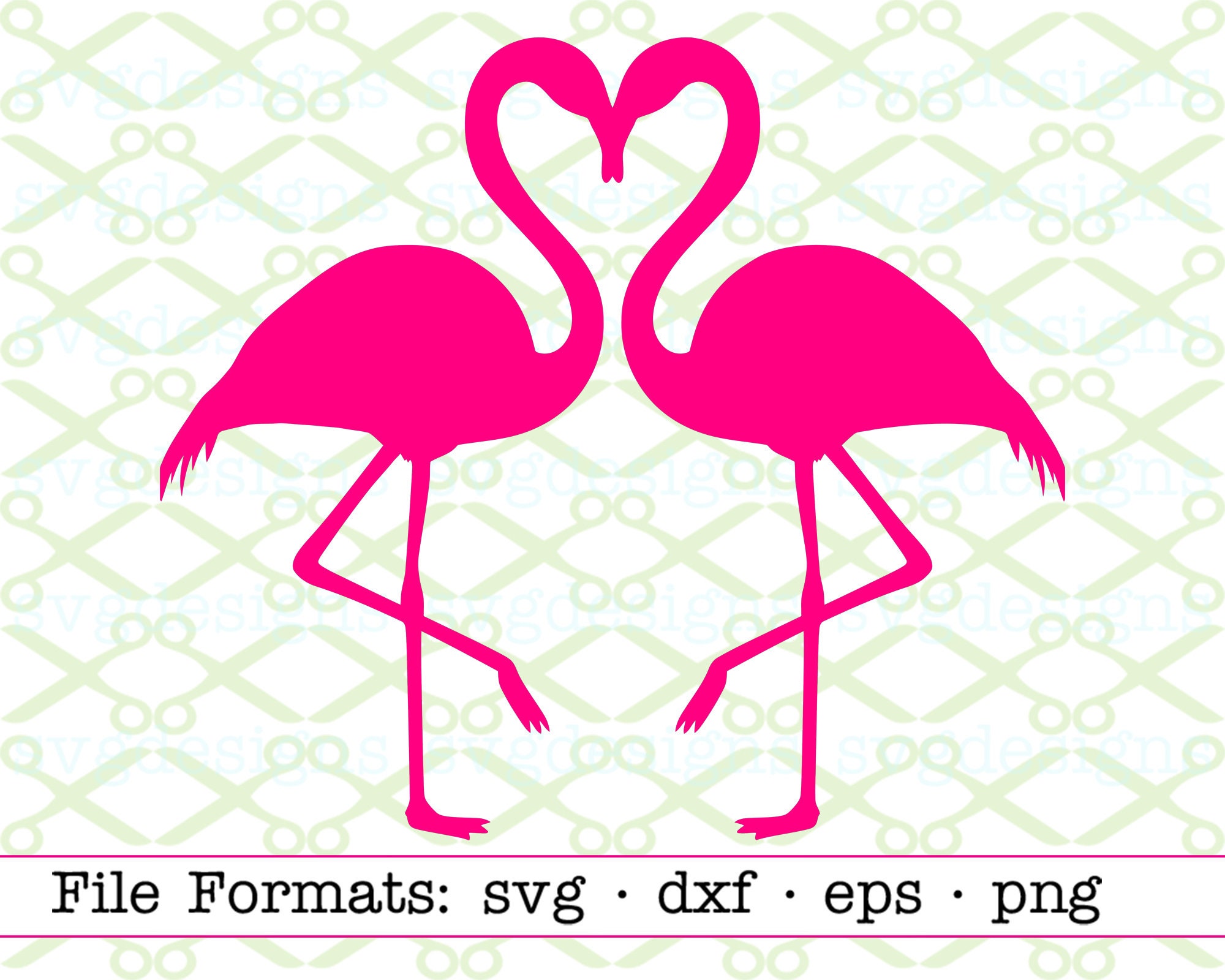Pink Flamingos Making A Heart