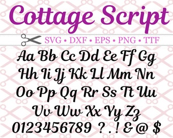 Champagne Script SVG, Fancy Script Monogram Font Svg, Dxf, Eps, Png Cursive Svg, Elegant Script ...