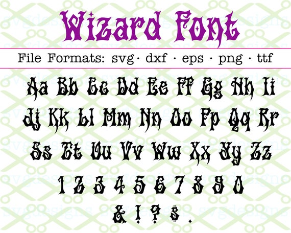 Wizard Medieval Font Svg Dxf Eps Png TTF Gothic Letters - Etsy UK