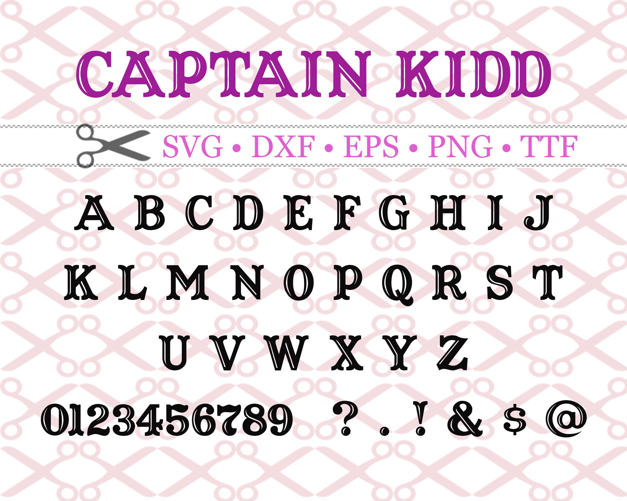 Pirate Font Alphabet