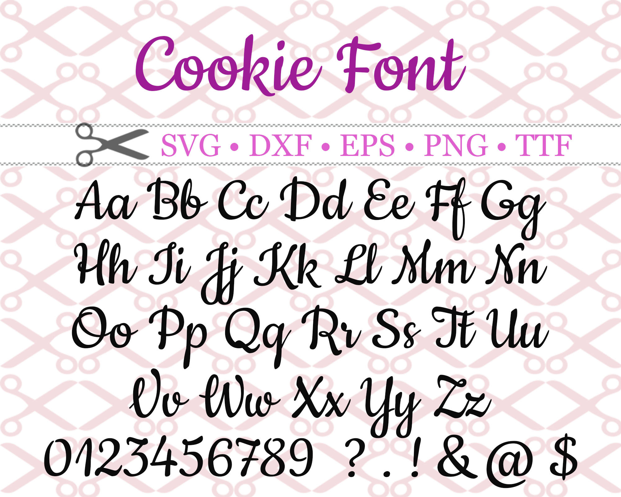 COOKIE Script SVG, Handwriting Font, Retro Script Monogram Svg, Dxf ...
