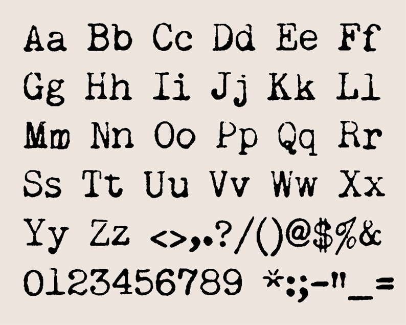 Retro Typewriter Font, Old Typewriter Font,installable True Type Font ...
