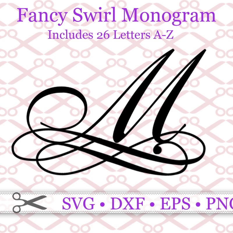 Swirl Monogram - Etsy
