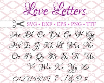 Cursive Love Svg - Etsy