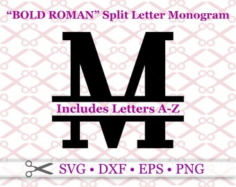 Split MONOGRAM Svg, Dxf, Eps, Png Files, Wedding Split Monogram, Fancy ...
