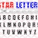 STAR LETTERS Svg Monogram Files, Eps, Dxf, TTF, Png, Patriotic Letters ...
