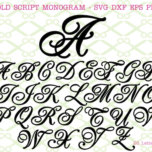 Fancy Monogram Letters SVG Cut Files for Cricut Fancy - Etsy
