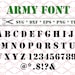 Army Font Monogram Svg Font, Stencil Svg Letters, Svg, Dxf, Eps, Png ...