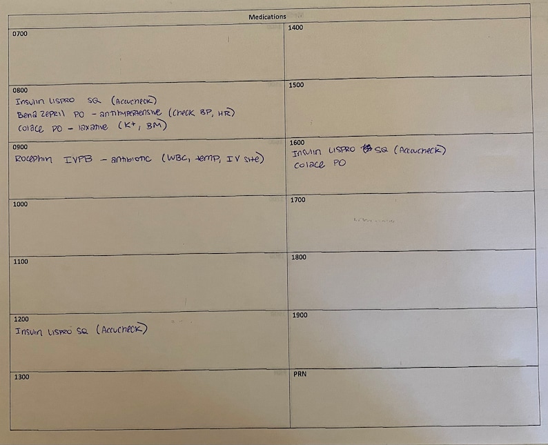 Nurse Report Sheet: RN Handoff Tool, Medication Log (PDF Template) - Etsy