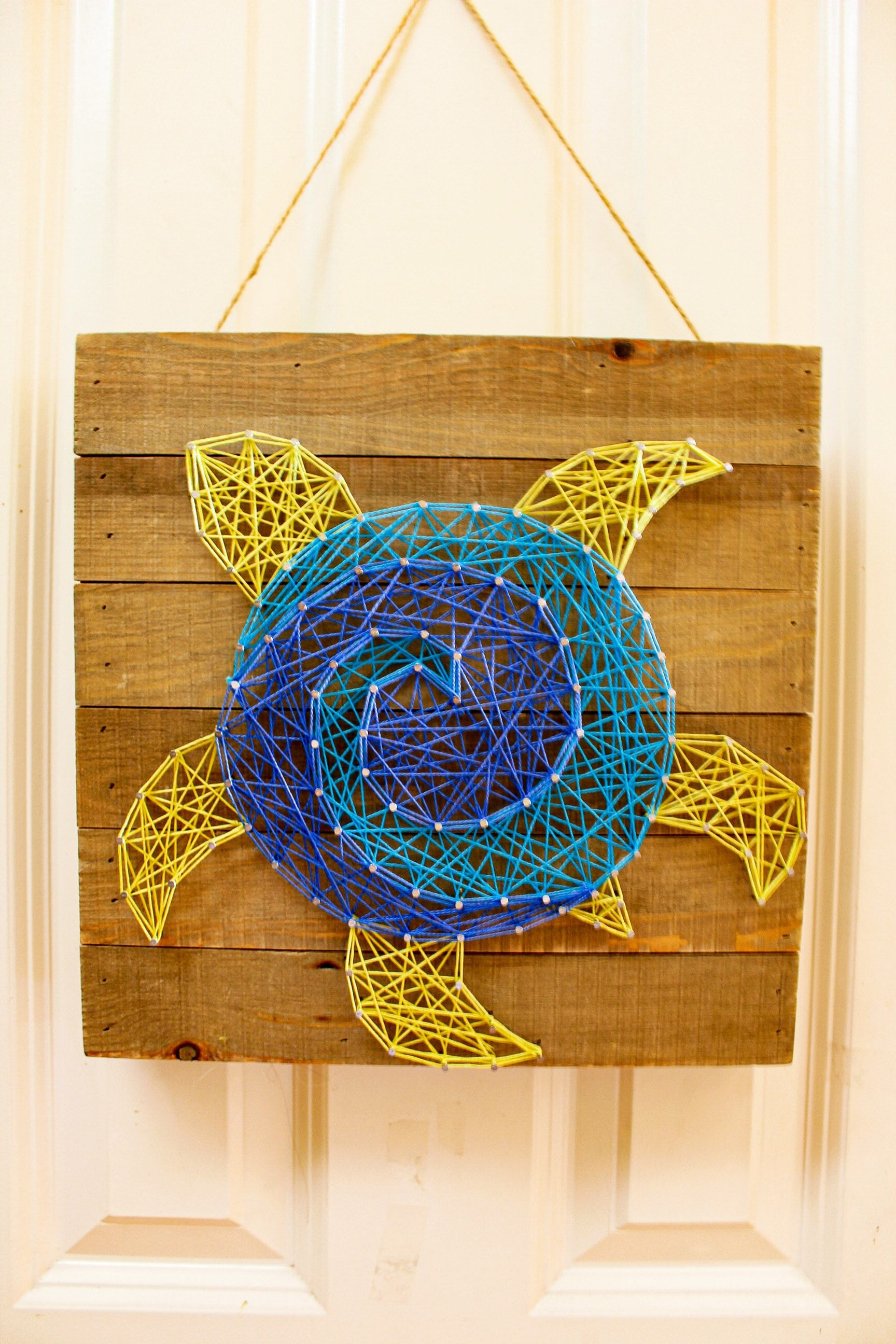 Turtle Nail and String Art Template With Instructions, Turtle String ...