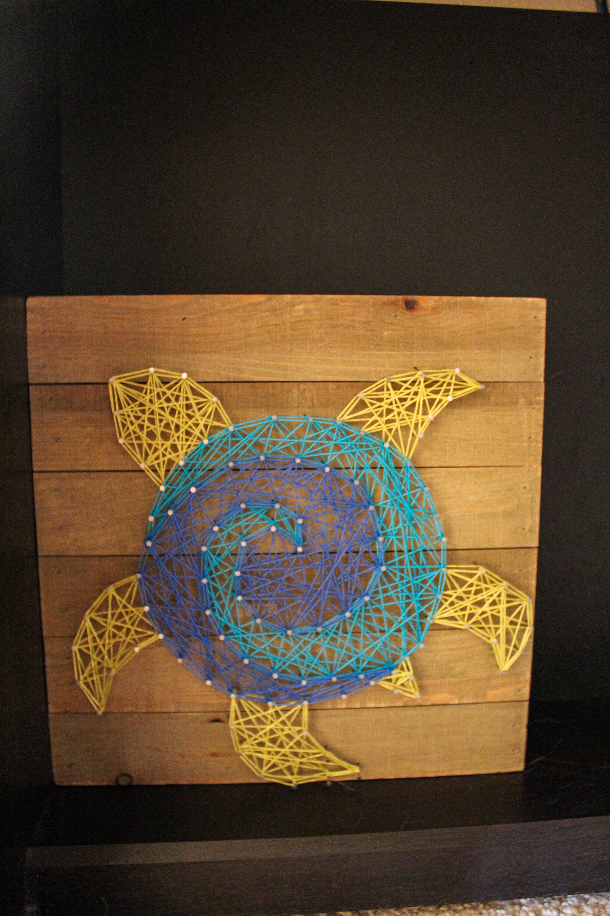 Turtle Nail and String Art Template, Turtle String Art Pattern, DIY ...