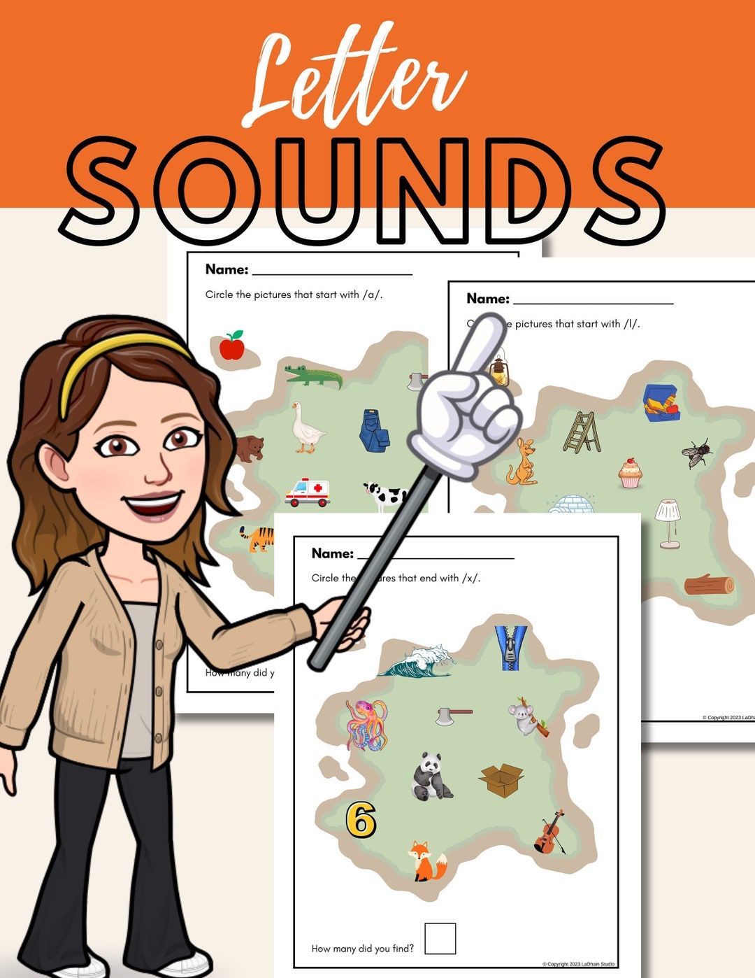 Letter Sounds Island Search Printable PDF Worksheet Preschool ...