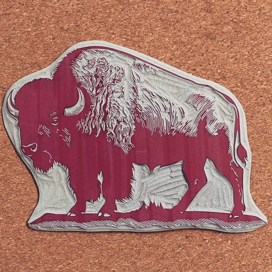 Bison | Handmade Limited Edition Linocut Print | INK806 - Etsy