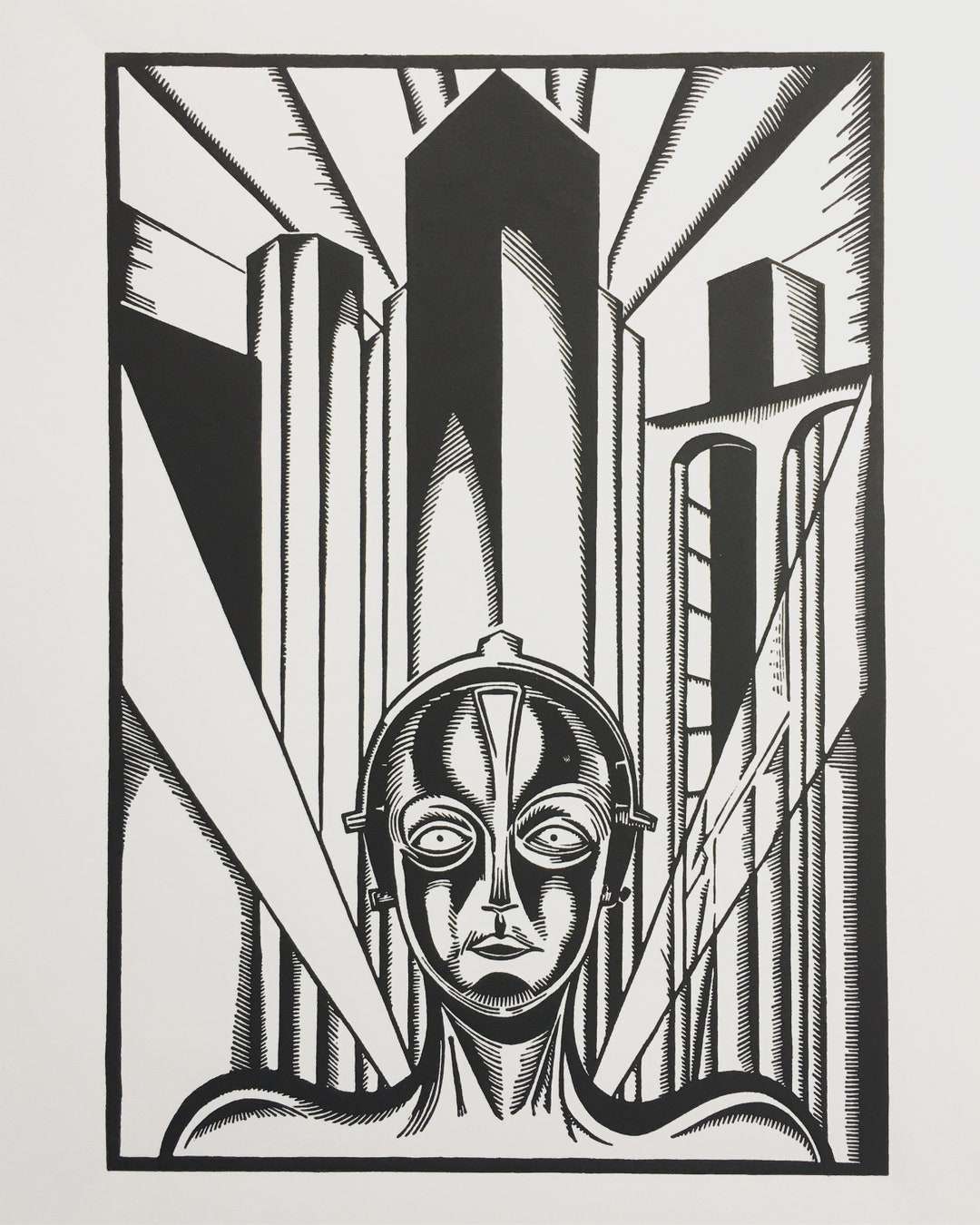 Metropolis | Handmade Limited Edition Linocut Print - Etsy